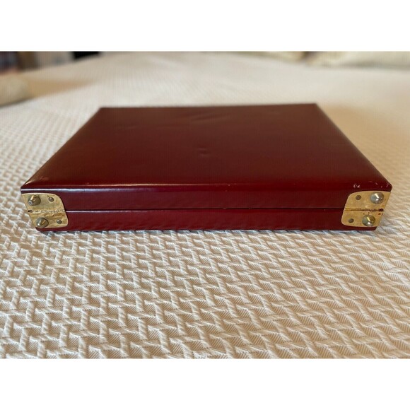 M Made In Italy | Bags | Leather Briefcase Traditional Hard Sided Made ...